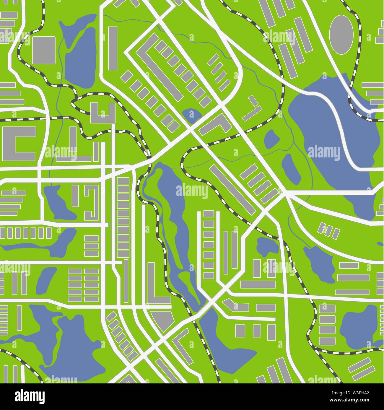 City map seamless pattern. Vector illustration Stock Vector Image & Art ...