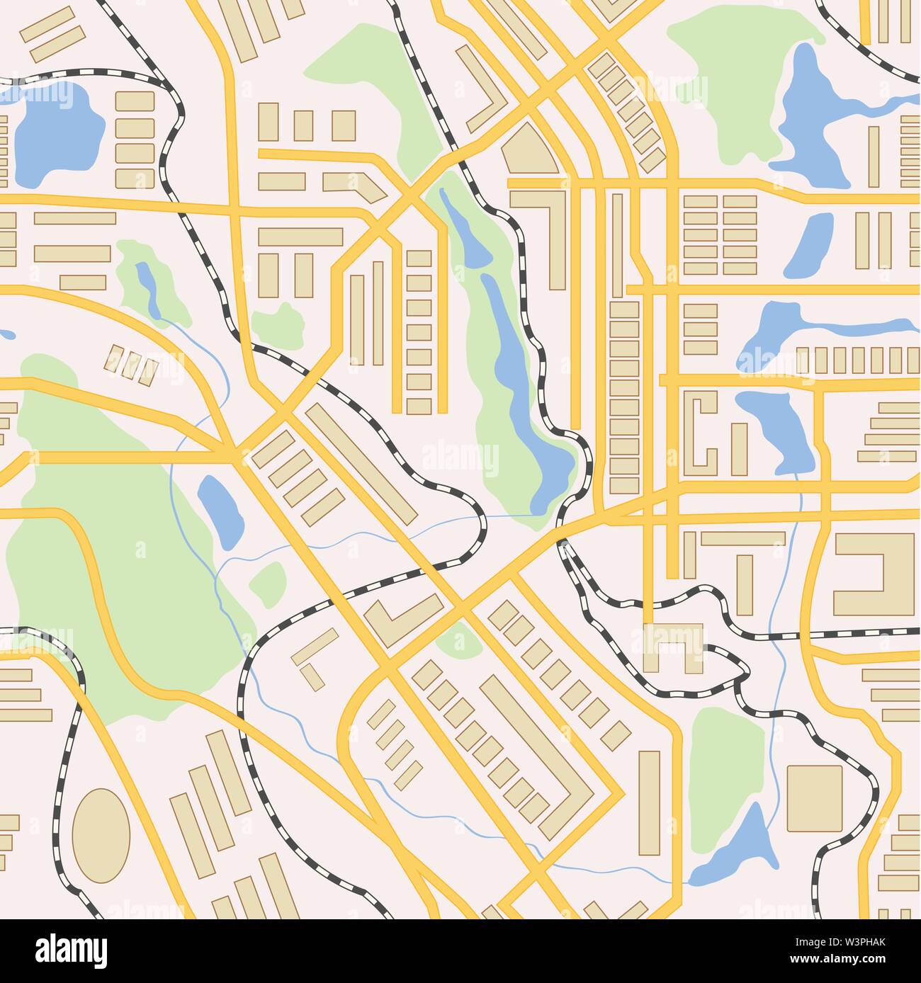 City map seamless pattern. Vector illustration Stock Vector Image & Art ...