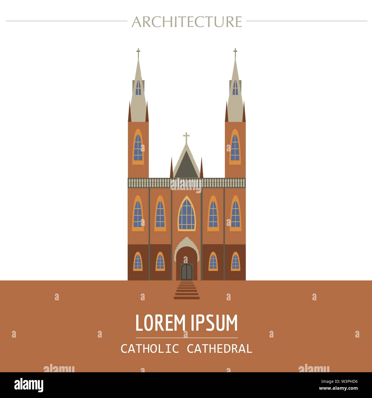 Cityscape graphic template. Modern city architecture. Vector ...