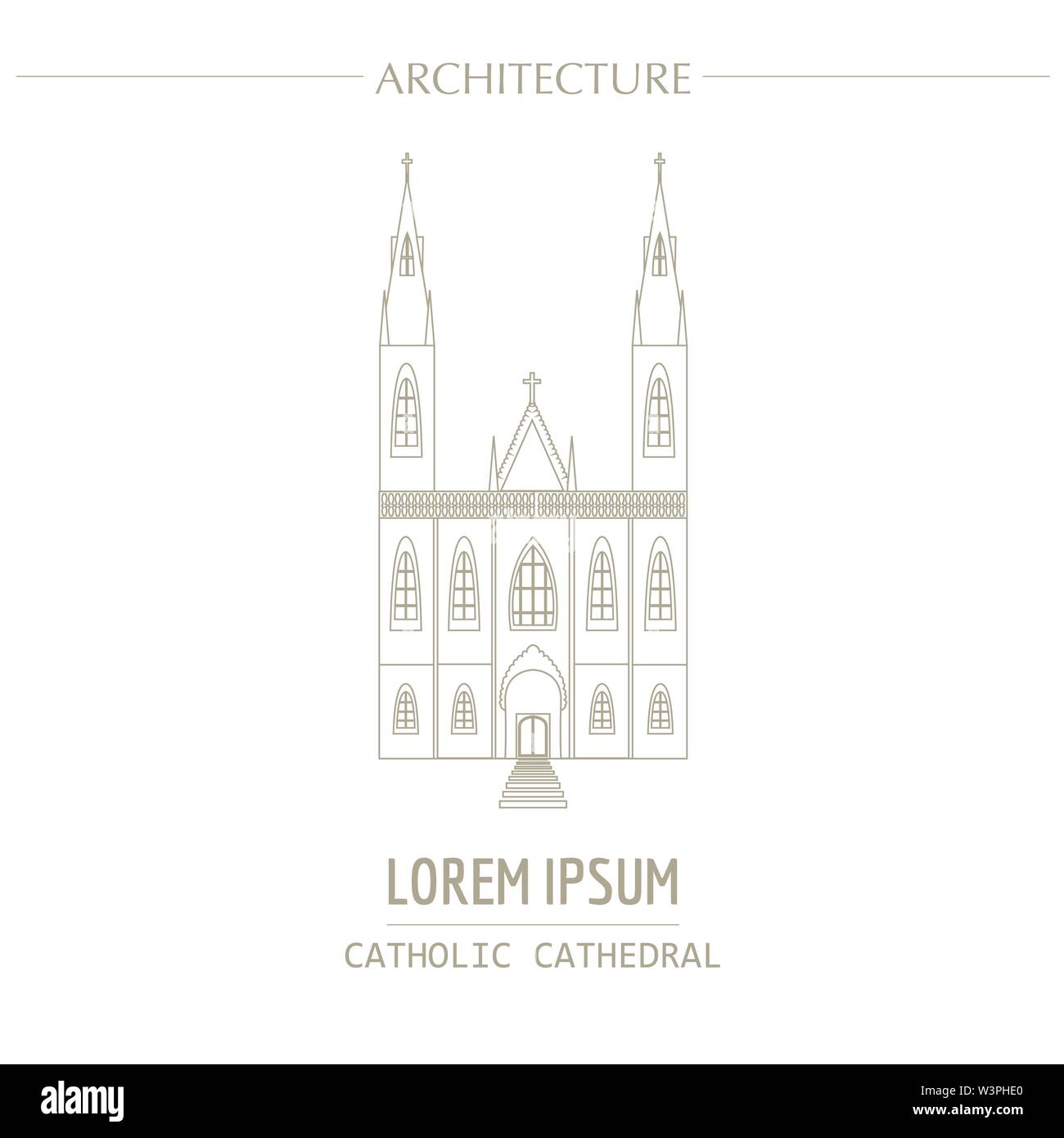 Catholic tower Stock Vector Images - Alamy