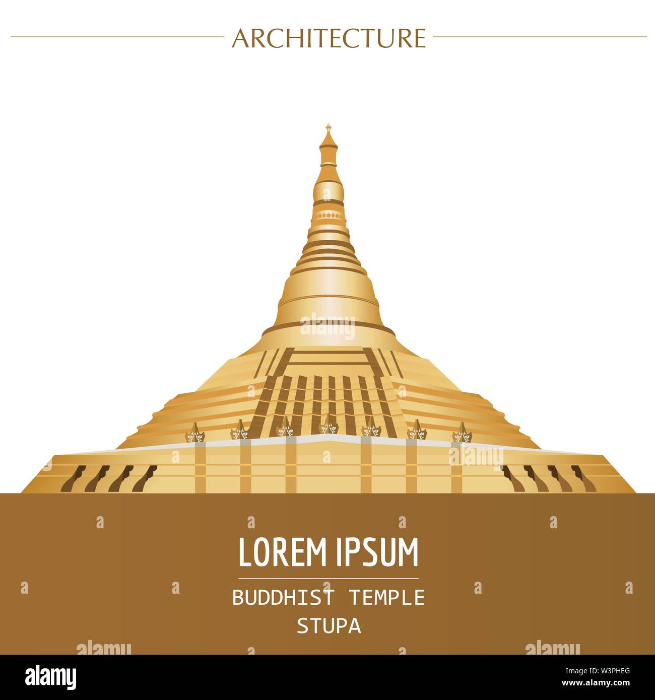 Cityscape graphic template. Modern city architecture. Vector ...