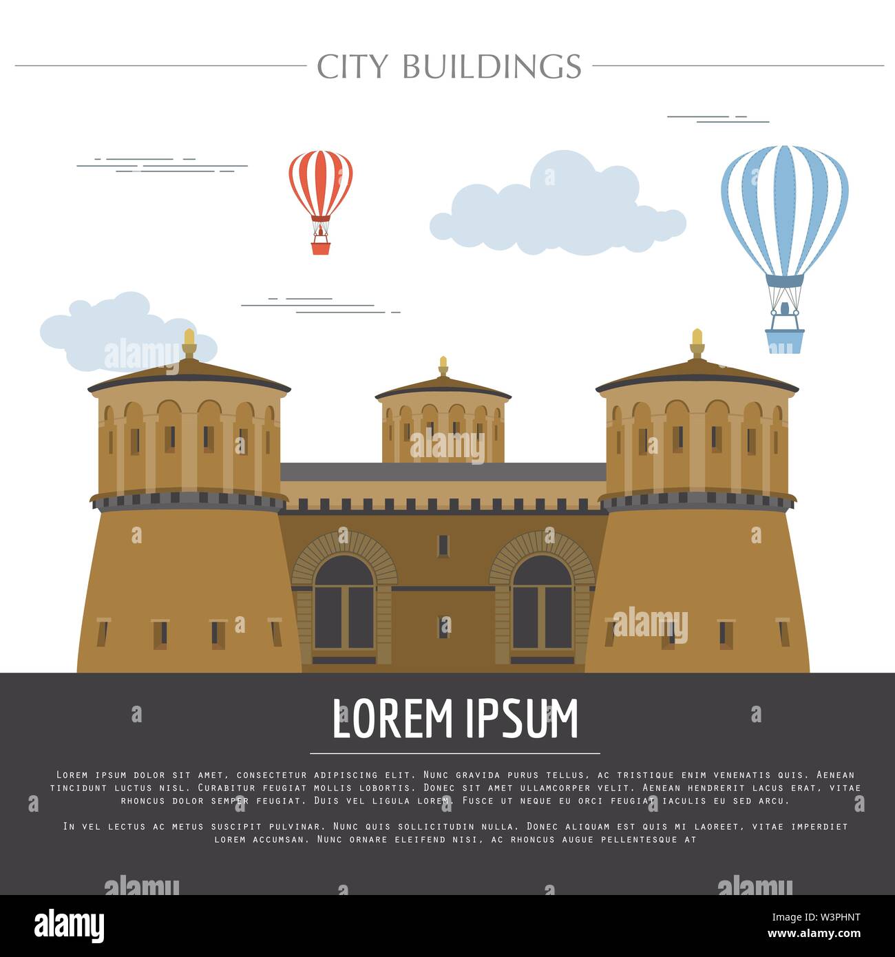 City buildings graphic template. Luxembourg. Vector illustration Stock ...