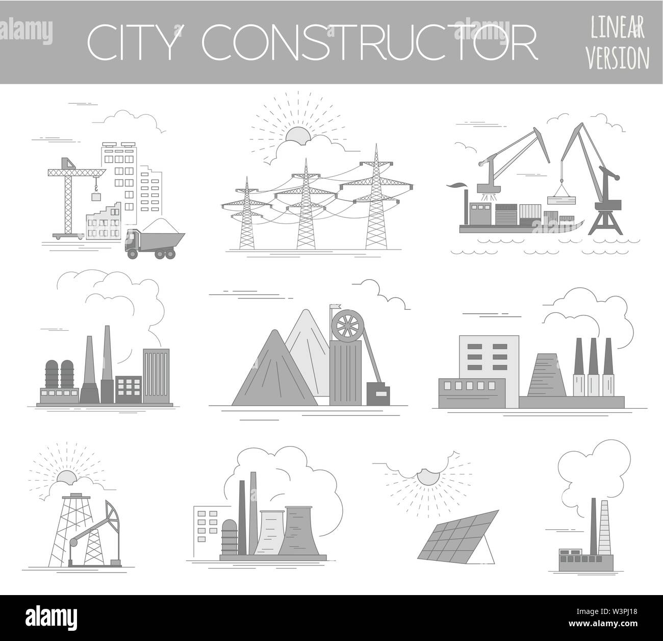 Great city map creator. House constructor. Infrastructure, industrial ...