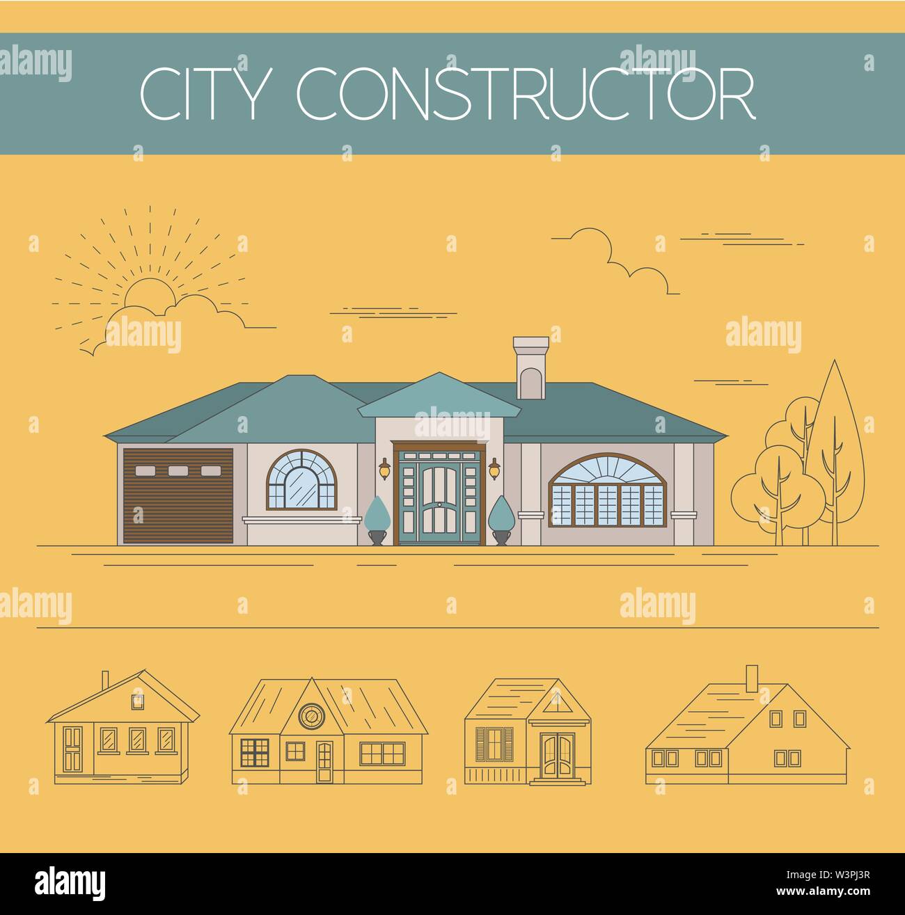 Modern office exteriors Stock Vector Images - Alamy