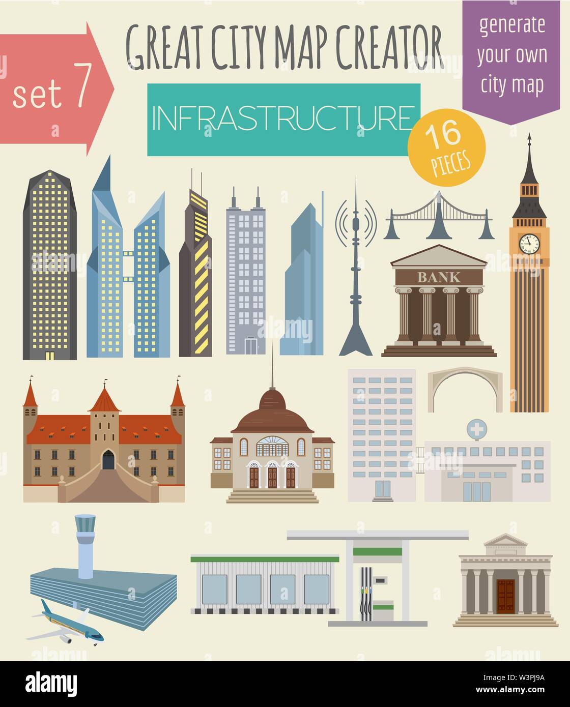 Great city map creator. House constructor. House, cafe, restaurant ...