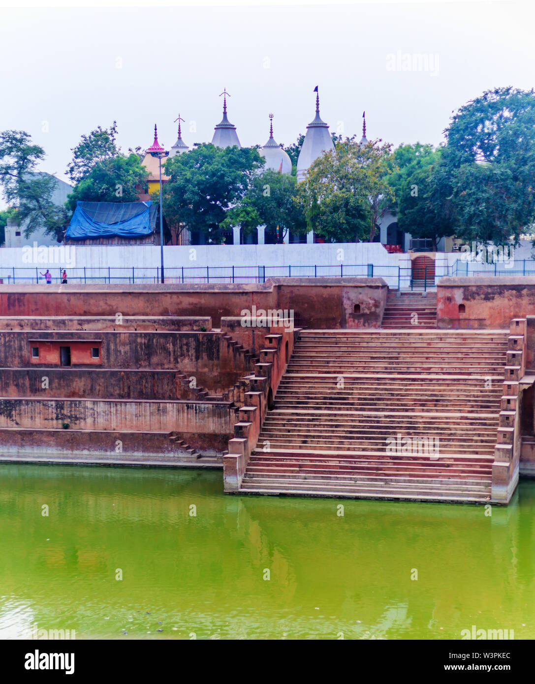 Krishna Temple at the Keshi Ghat on Yamuna river in Vrindavan near ...
