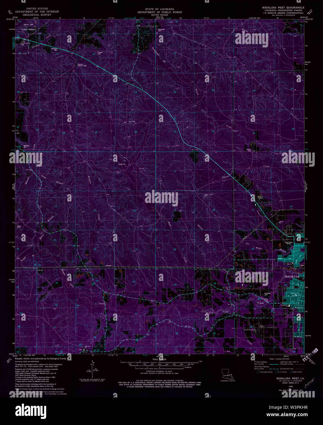 Bogalusa map hi-res stock photography and images - Alamy