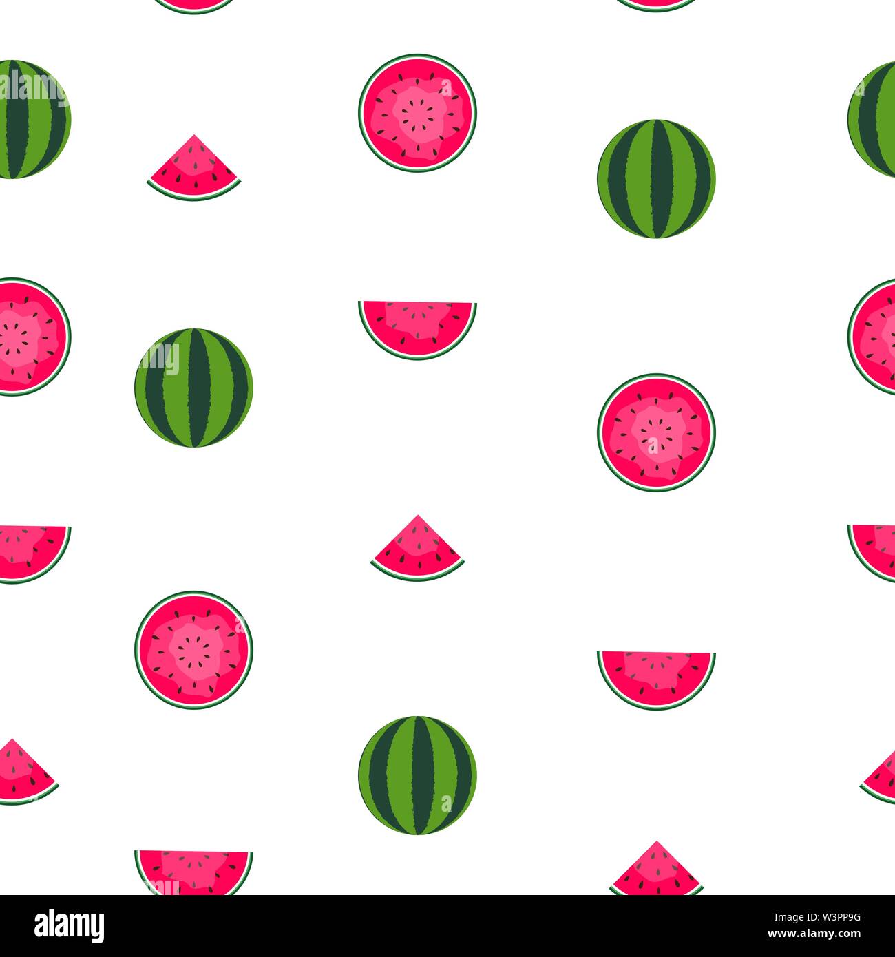 Seamless Pattern Background with Watermelon. Vector Illustration Stock ...
