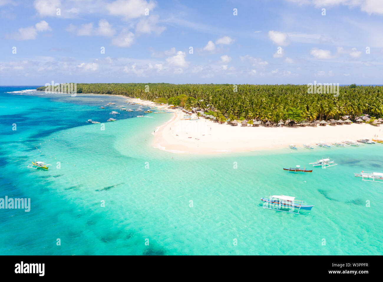 Seascape with a beautiful island. Daco island, Philippines. Tropical ...
