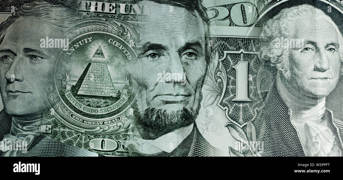 Collage of Dollar bills elements. Financial business background Stock ...