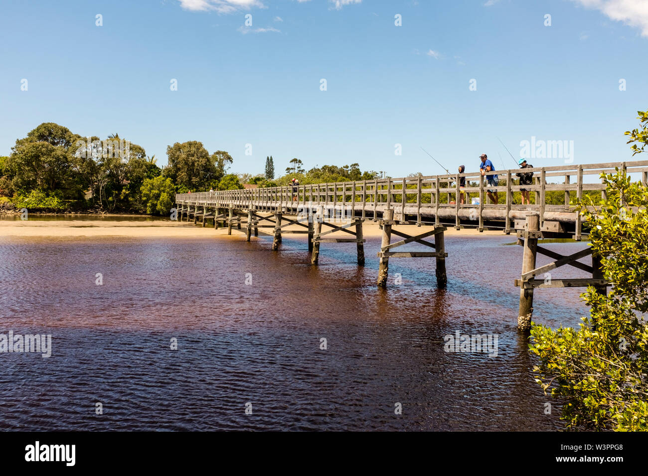 People fishing in the waterways of Brunswick Heads, NSW, Australia ...