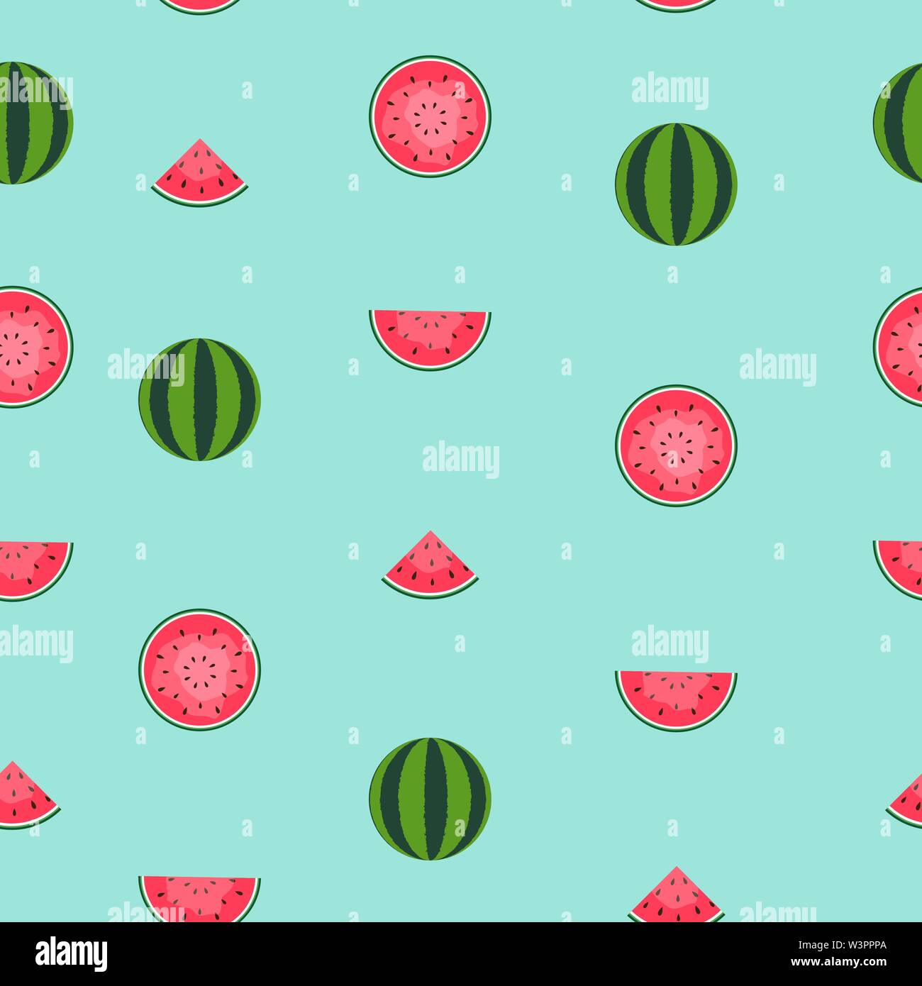 Seamless Pattern Background with Watermelon. Vector Illustration Stock ...