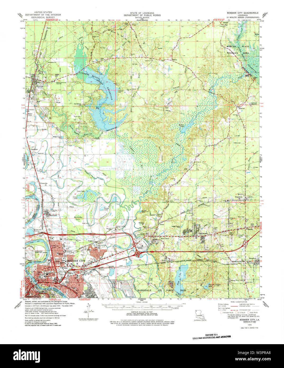 Map of bossier city hi-res stock photography and images - Alamy