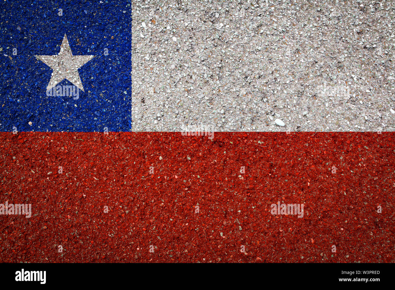 National flag of Chile on a stone background.The concept of national ...