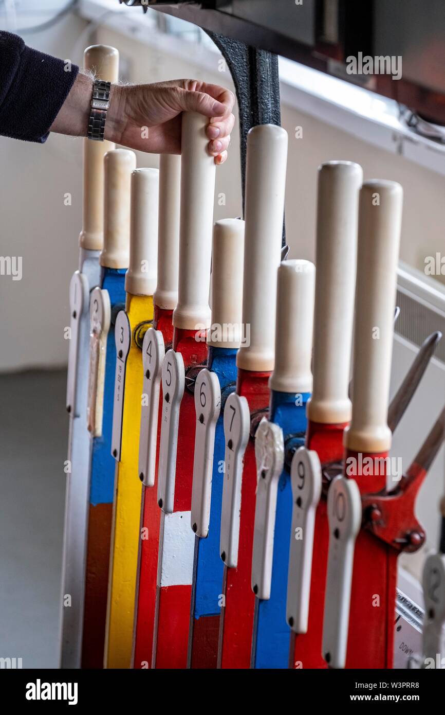 Signal box lever frame hi-res stock photography and images - Alamy