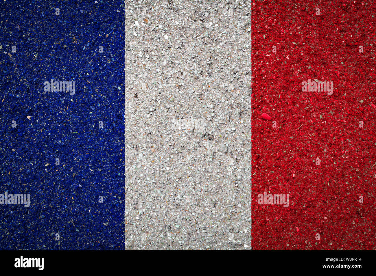 National flag of France on a stone background.The concept of national ...