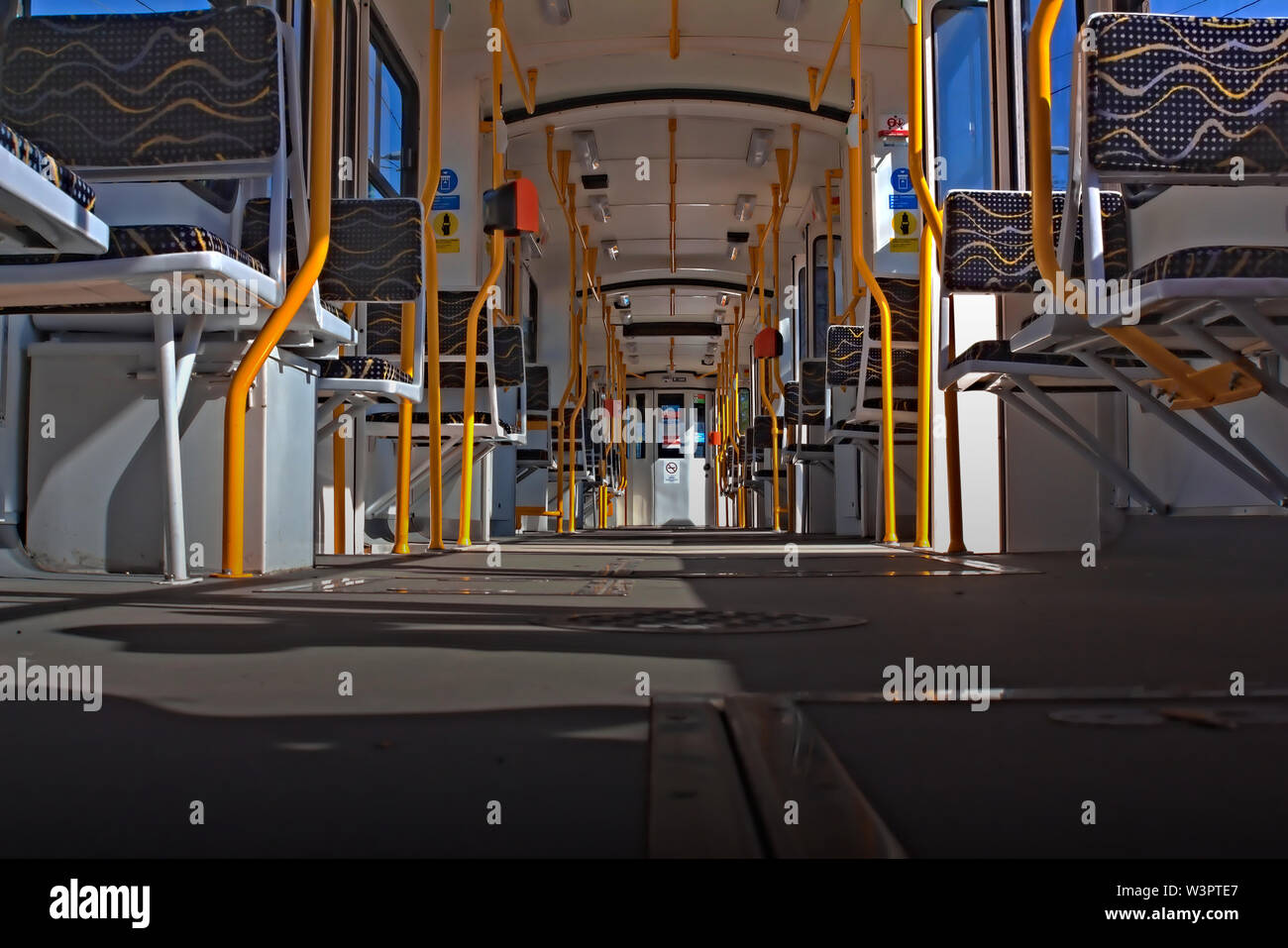 Modern tram interior hi-res stock photography and images - Alamy