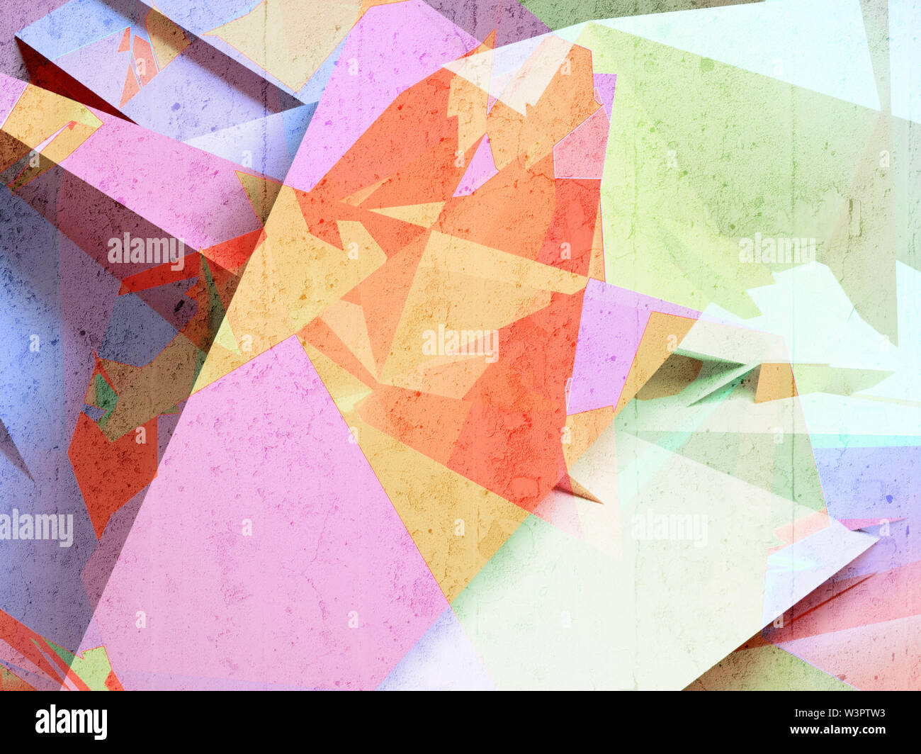 Abstract colorful graffiti background with low poly geometric pattern ...