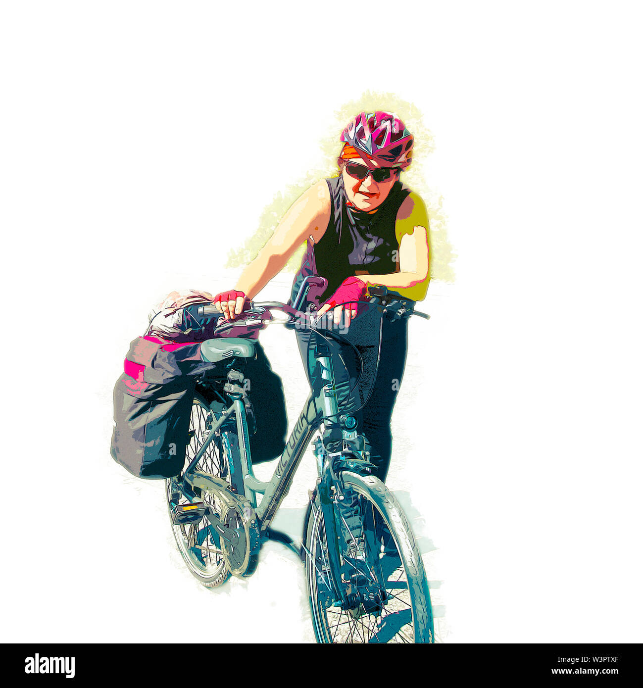 Pushing bike tired hi-res stock photography and images - Alamy
