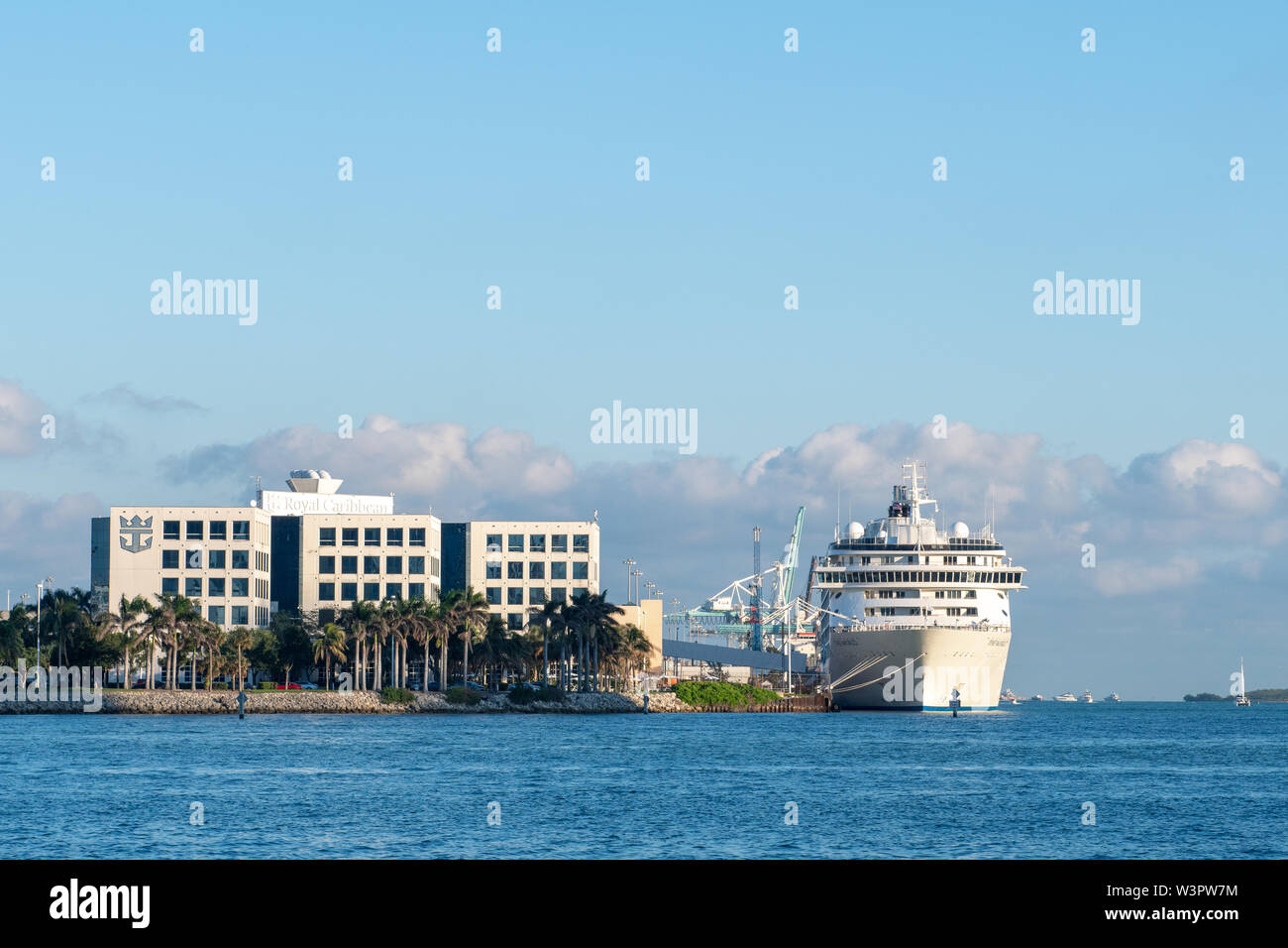 MIAMI, FLORIDA - DEC 2017: The headquarters of the Royal Caribbean ...