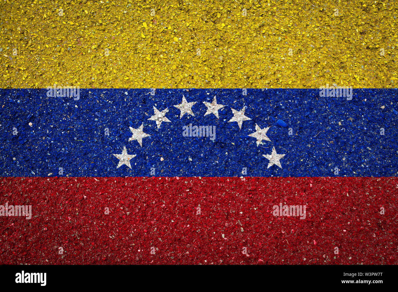 National flag of Venezuela on a stone background.The concept of ...