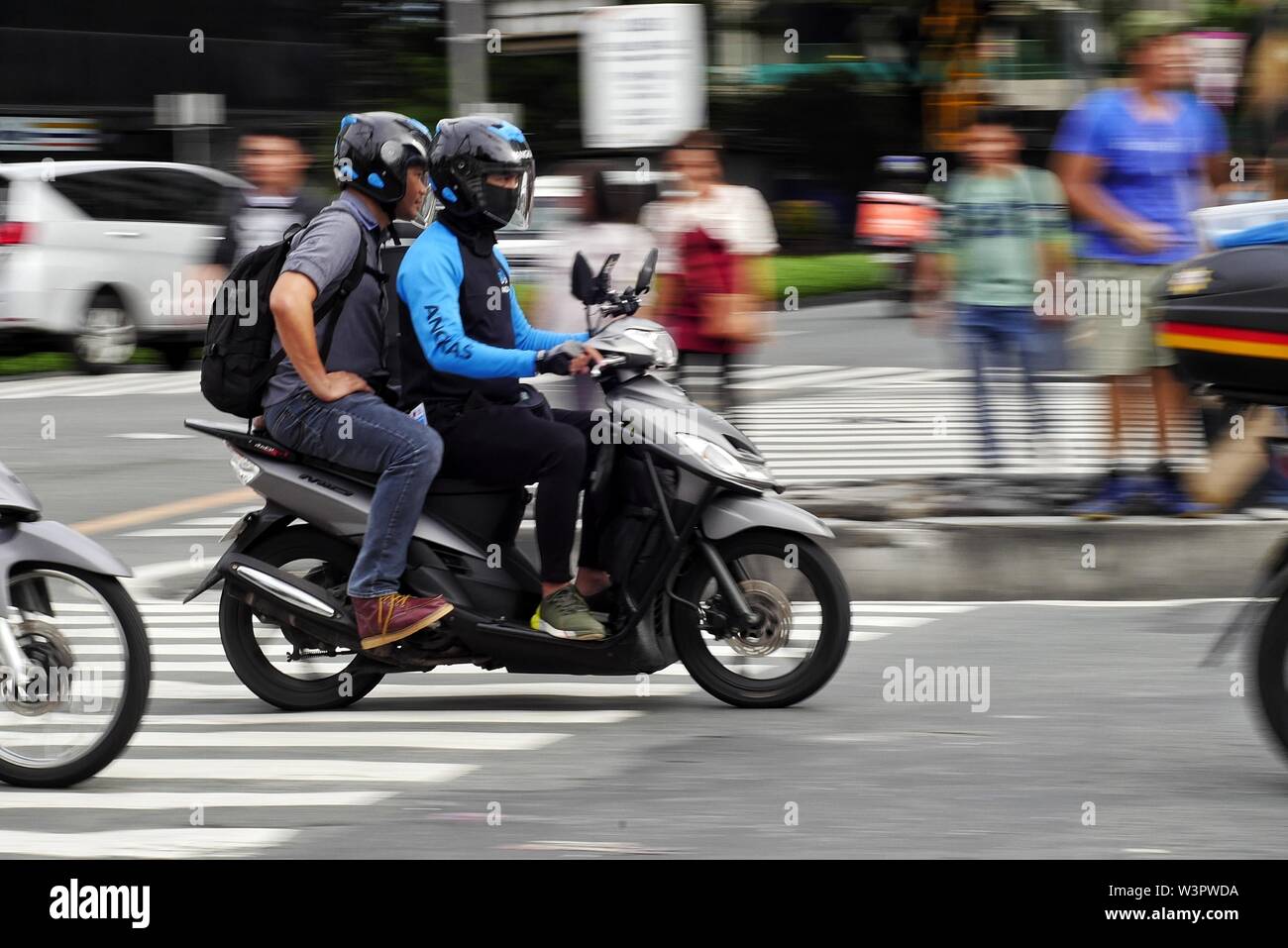 Makati, National Capital Region, Philippines. 17th July, 2019. Angkas ...