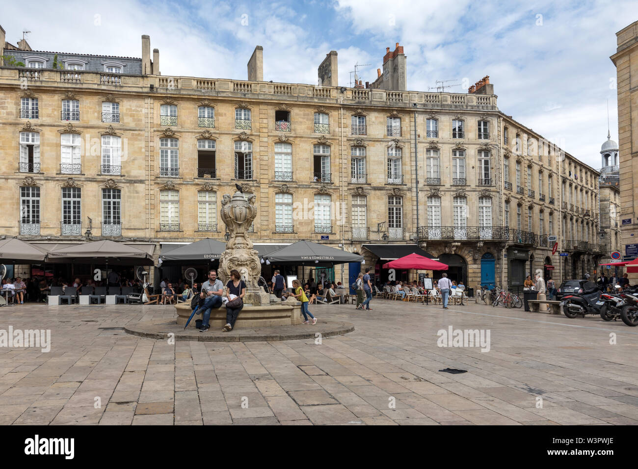 Bordeaux, France - September 9, 2018: Parliament Square or Place du ...