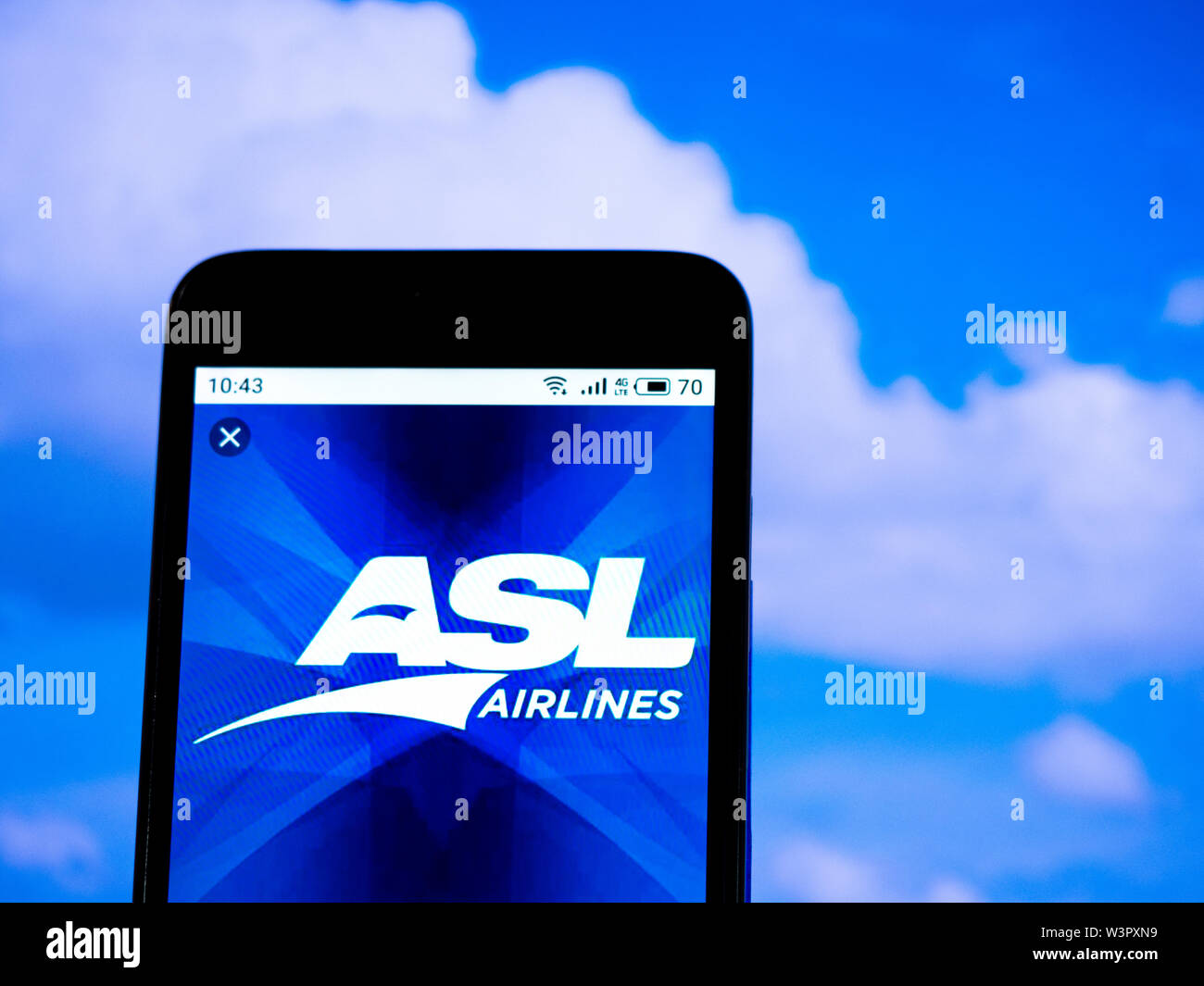 In this photo illustration the ASL Aviation Group logo is seen ...