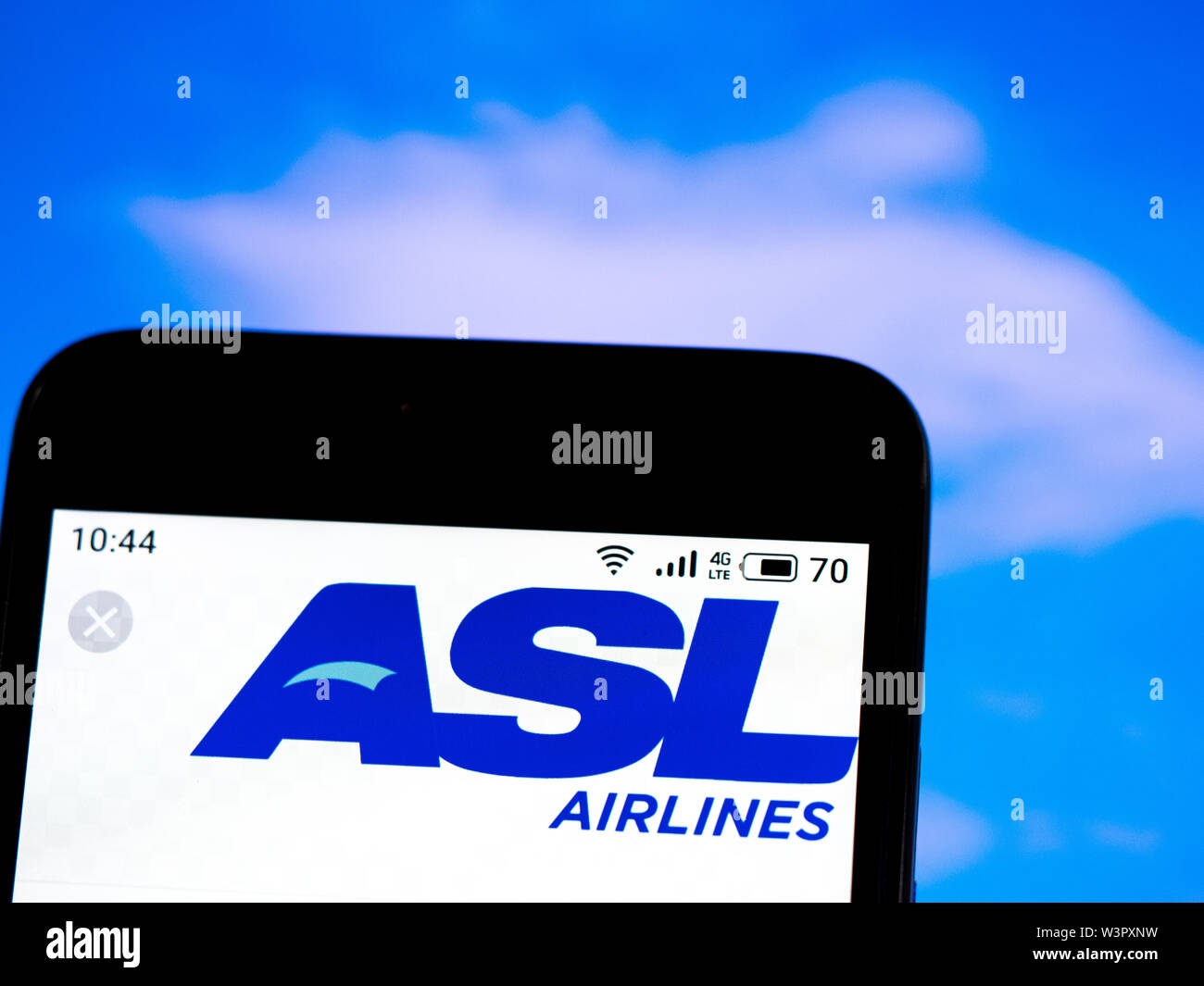 In this photo illustration the ASL Aviation Group logo is seen ...