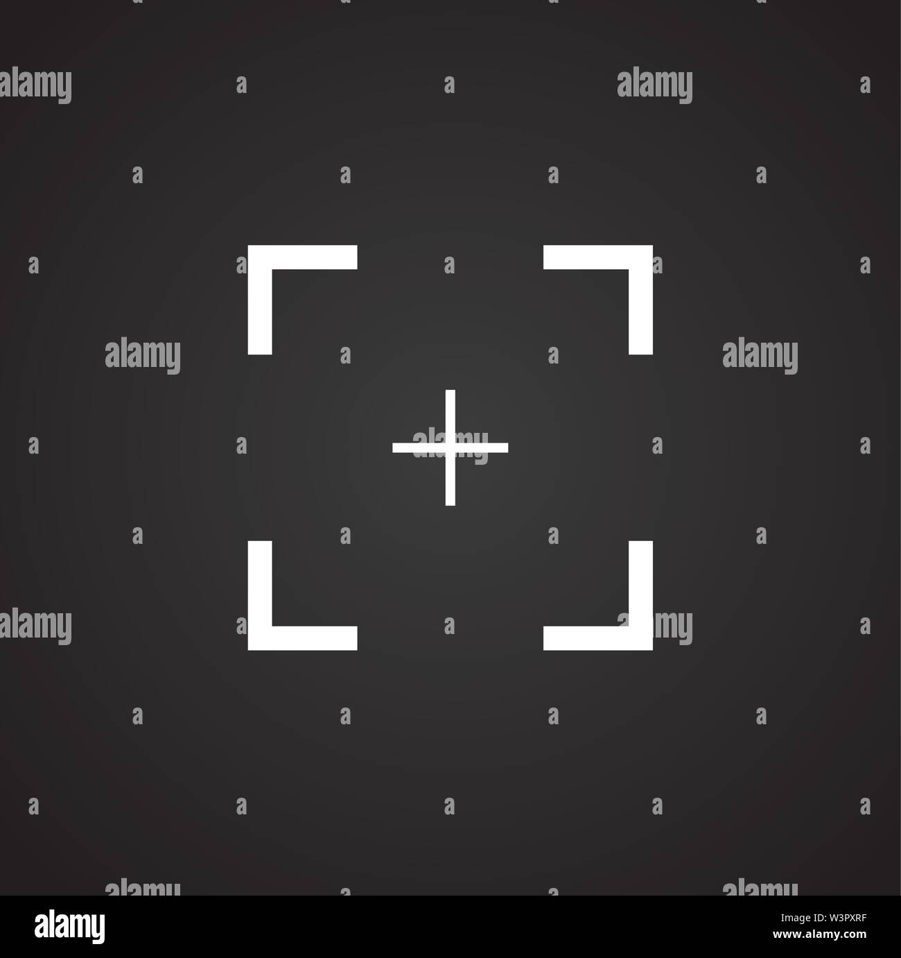 Viewfinder icon on background for graphic and web design. Simple ...