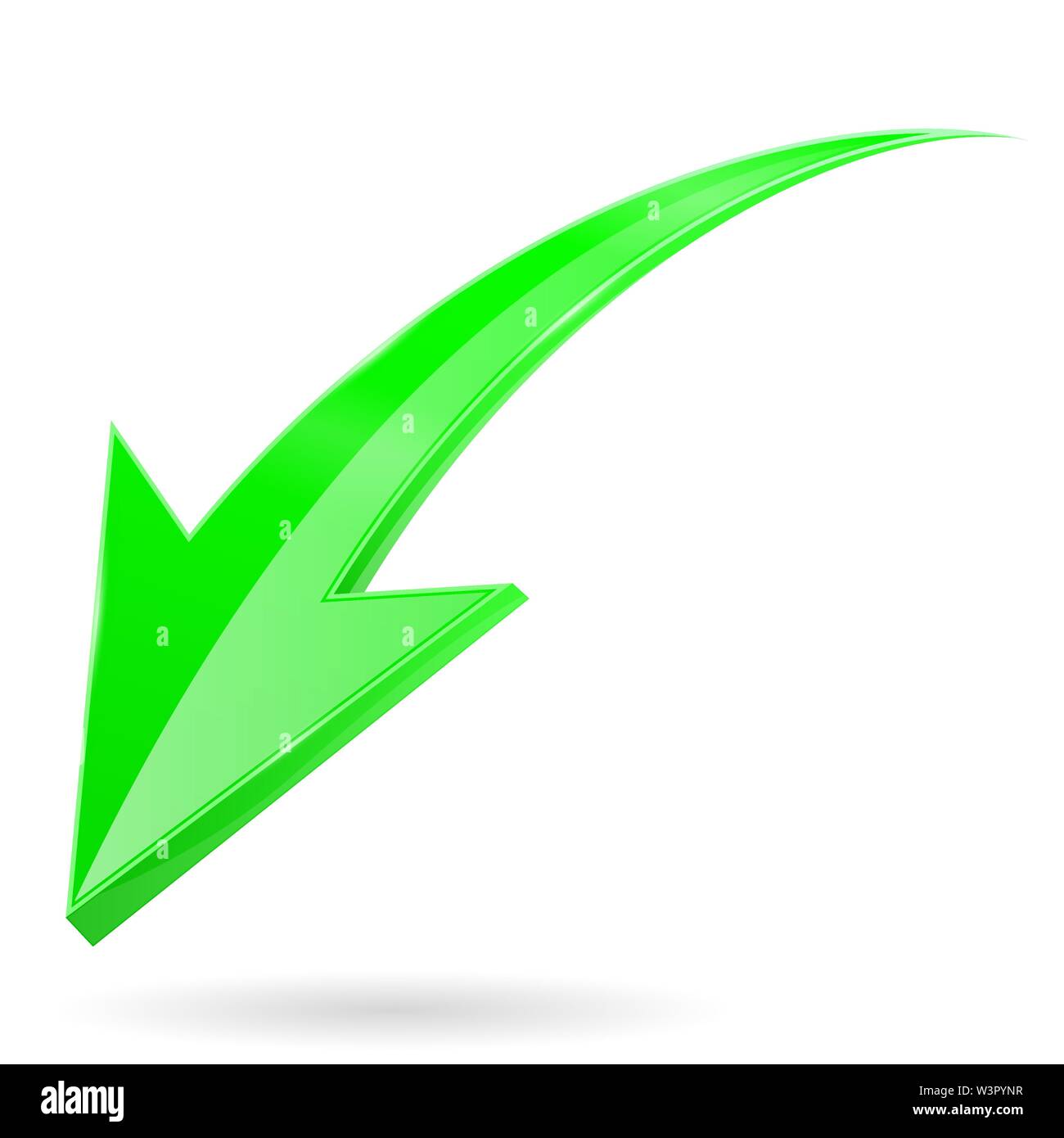 Green Down Arrow Icon