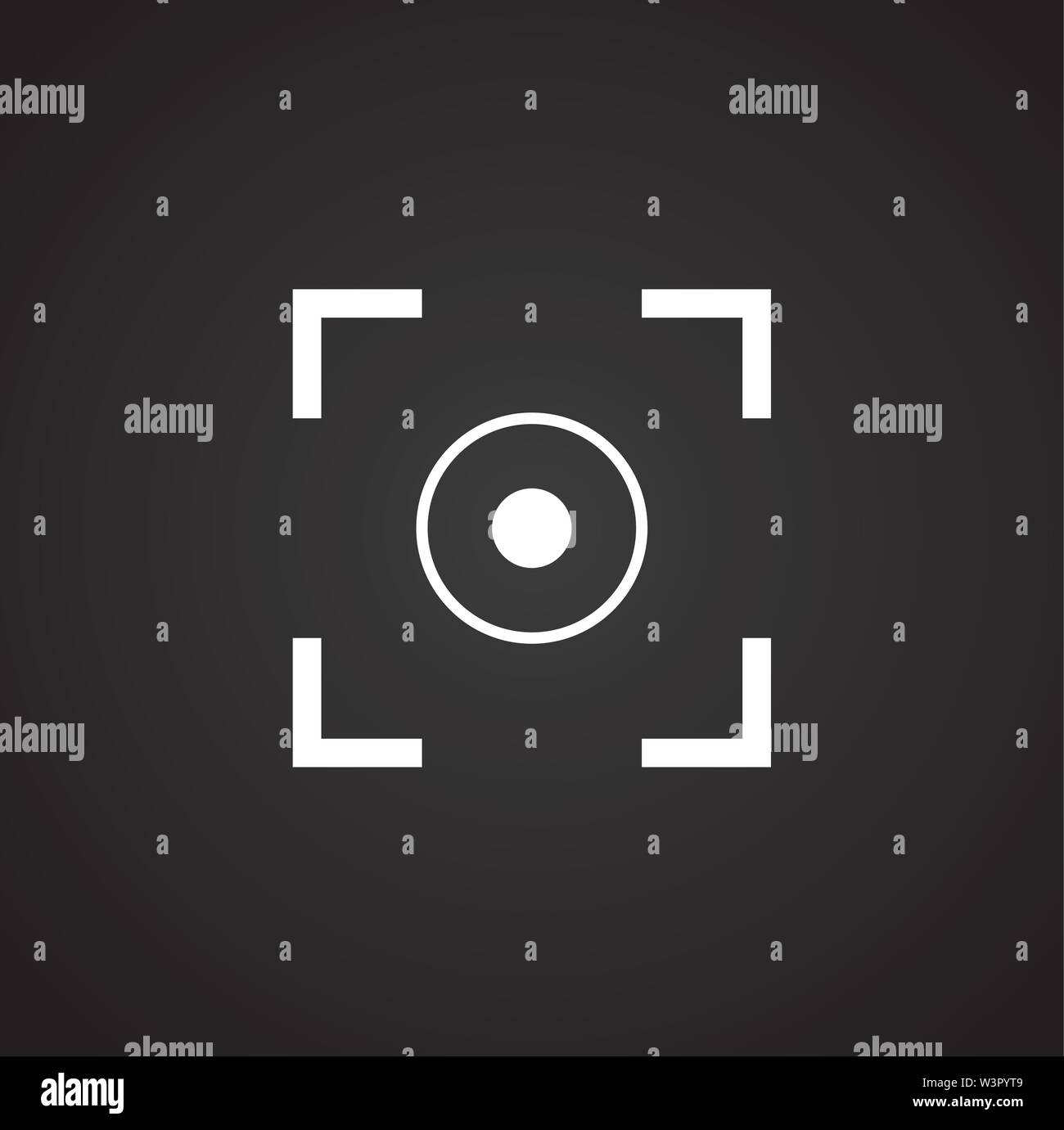 Viewfinder icon on background for graphic and web design. Simple ...