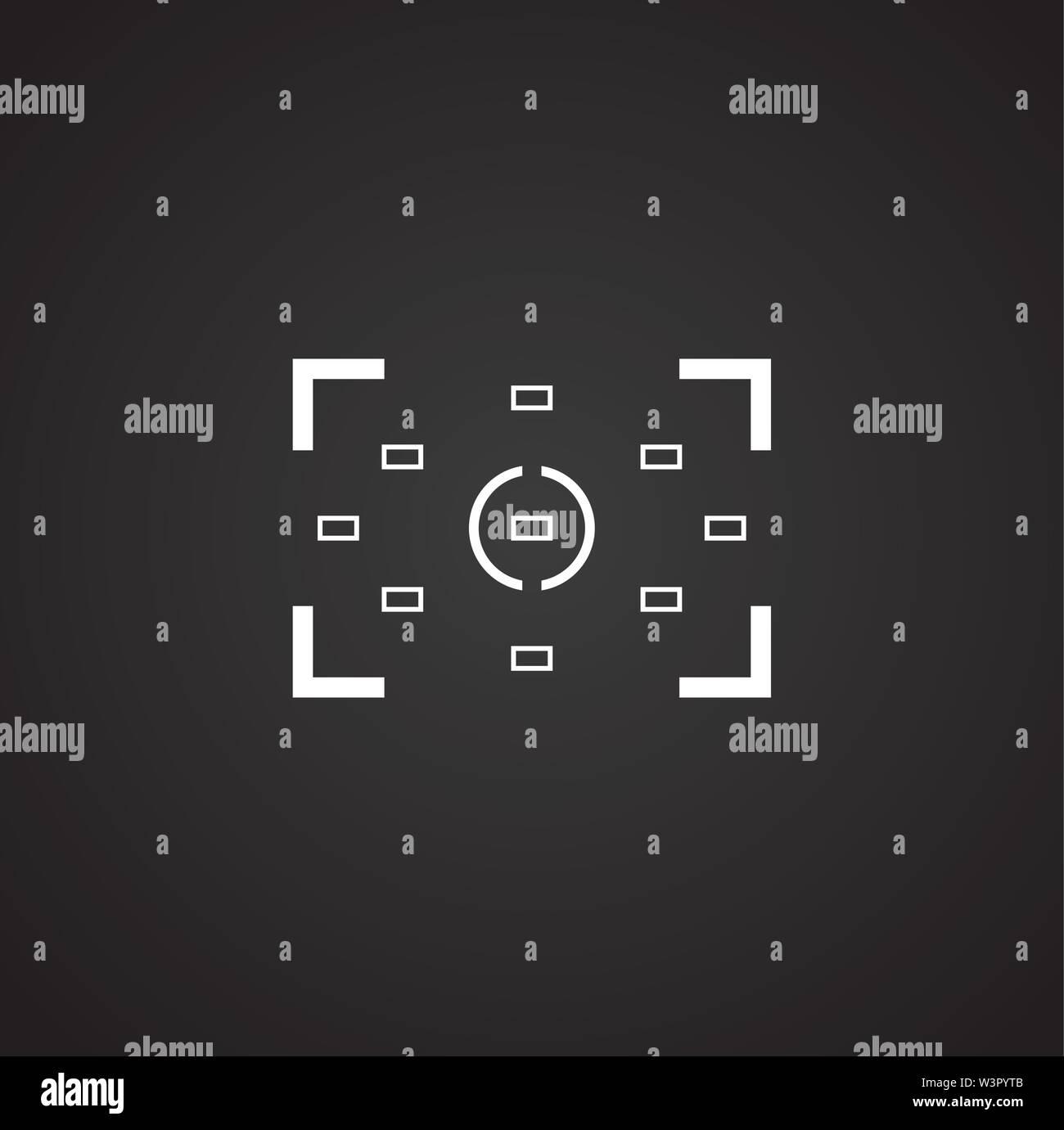 Viewfinder icon on background for graphic and web design. Simple ...