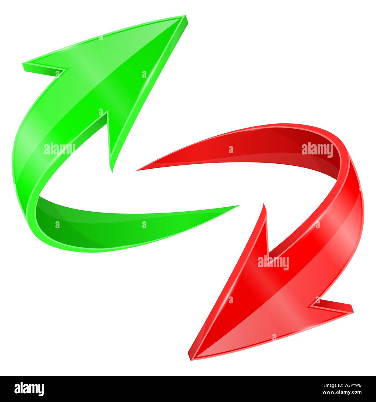 Red and green arrows in circular motion Stock Vector Image & Art - Alamy
