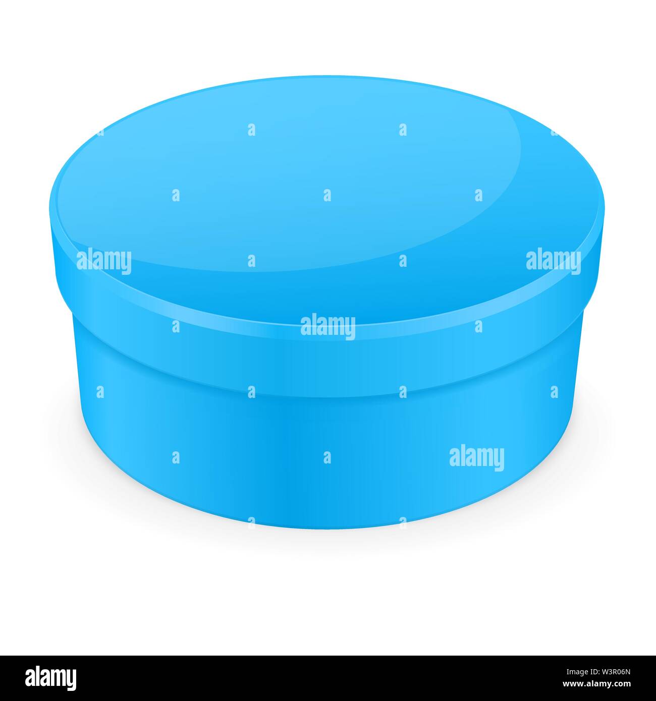 Round blue box Stock Vector Image & Art - Alamy