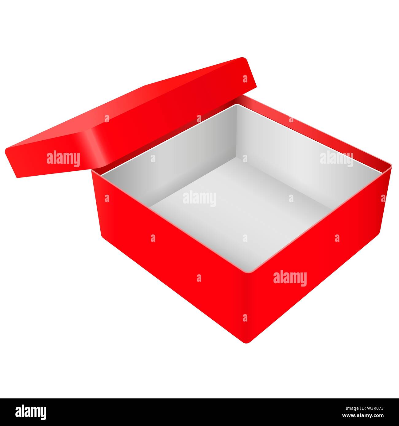 Red open gift box hi-res stock photography and images - Alamy