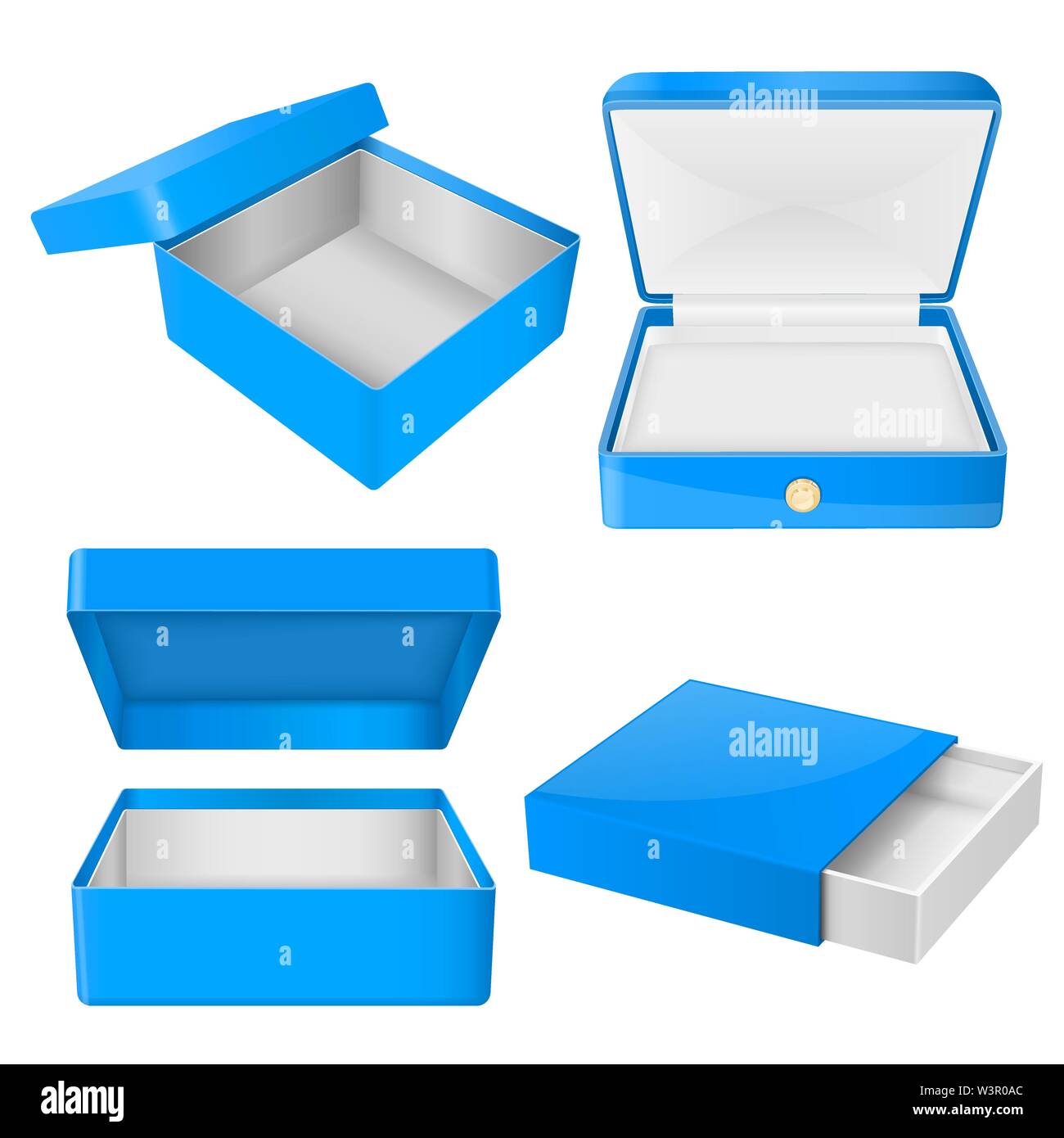 Blue paper carton box hi-res stock photography and images - Alamy