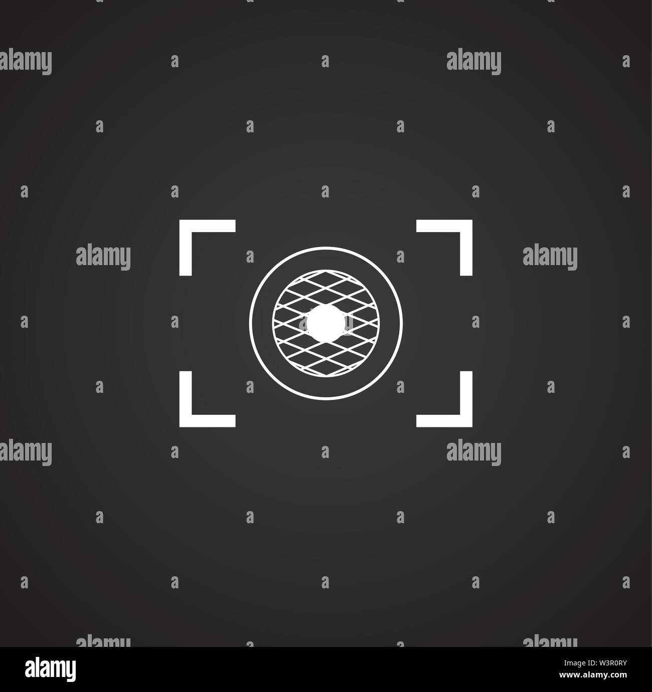 Viewfinder icon on background for graphic and web design. Simple ...