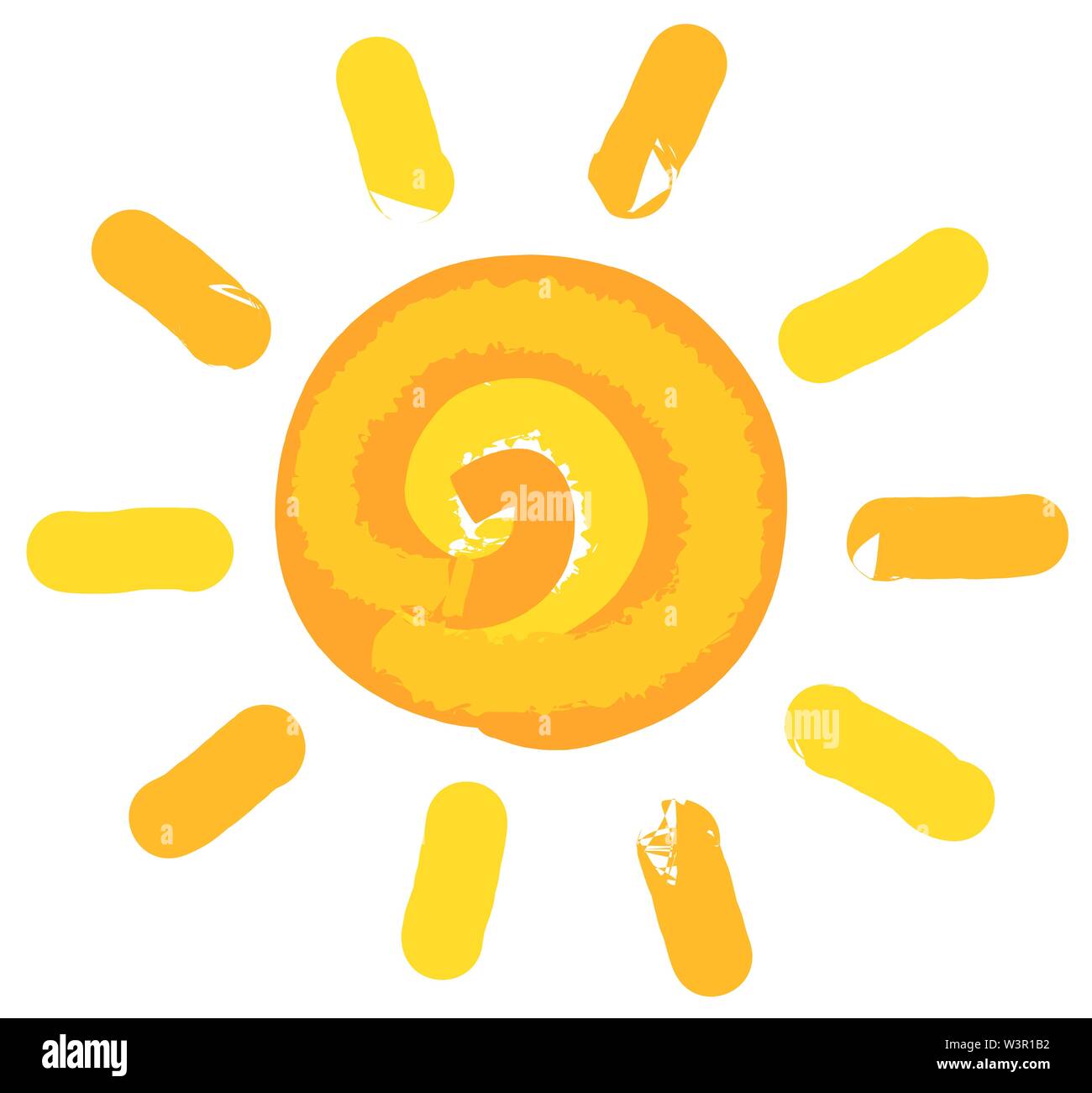 Painted sun icon. Vector illustration Stock Vector Image & Art - Alamy