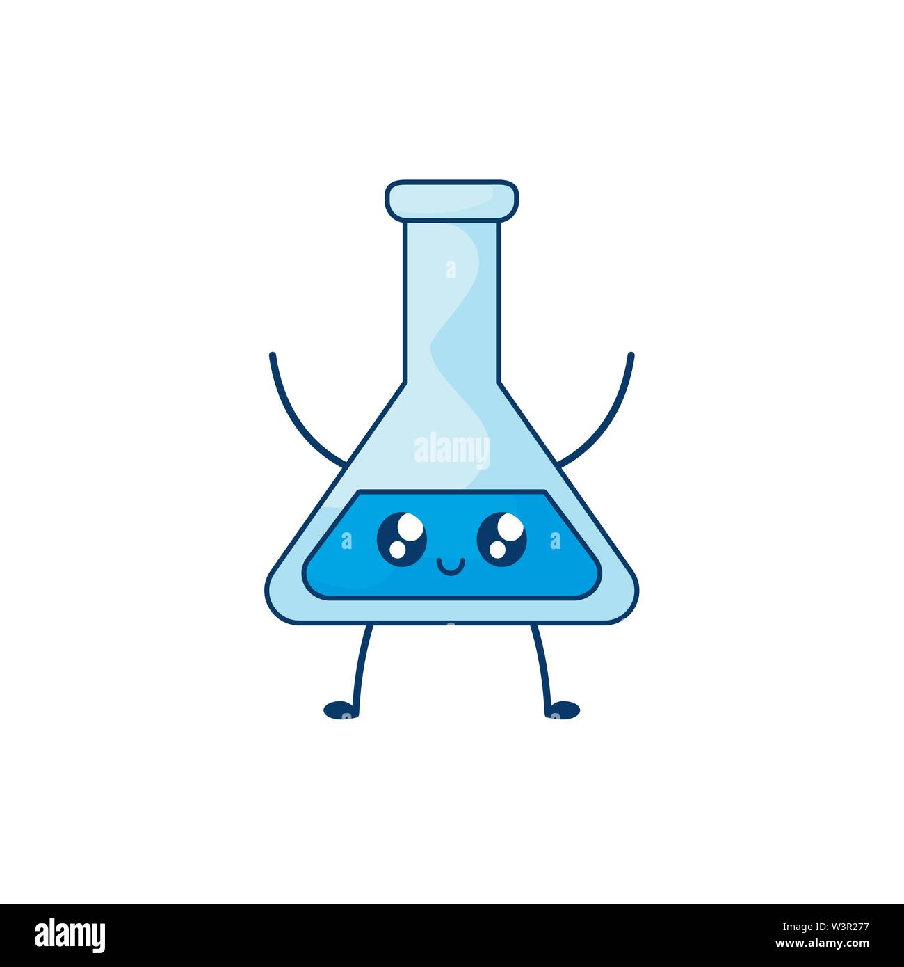 tube test laboratory kawaii style vector illustration design Stock ...