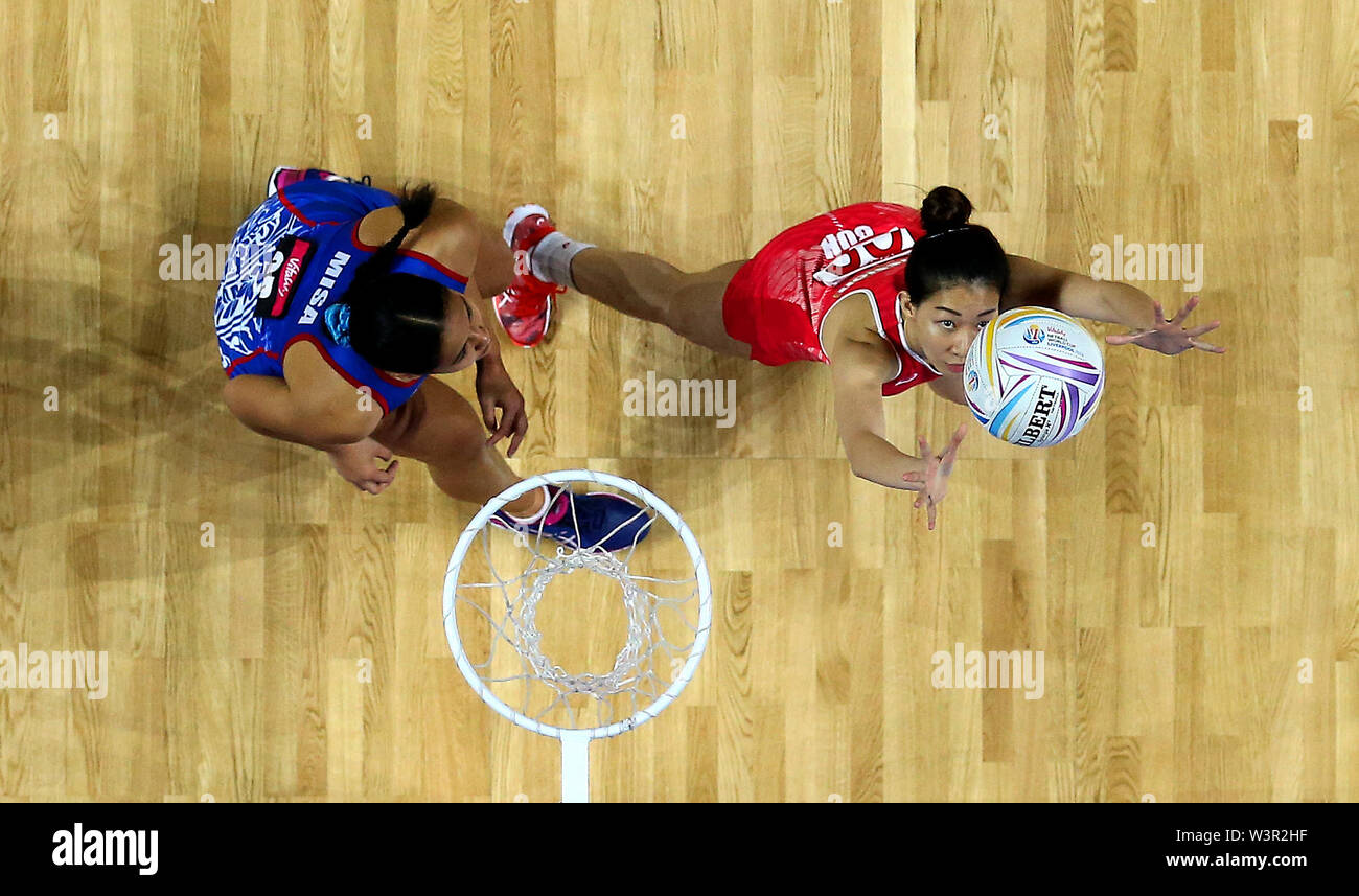 A general view of the action between Singapore and Samoa during the ...