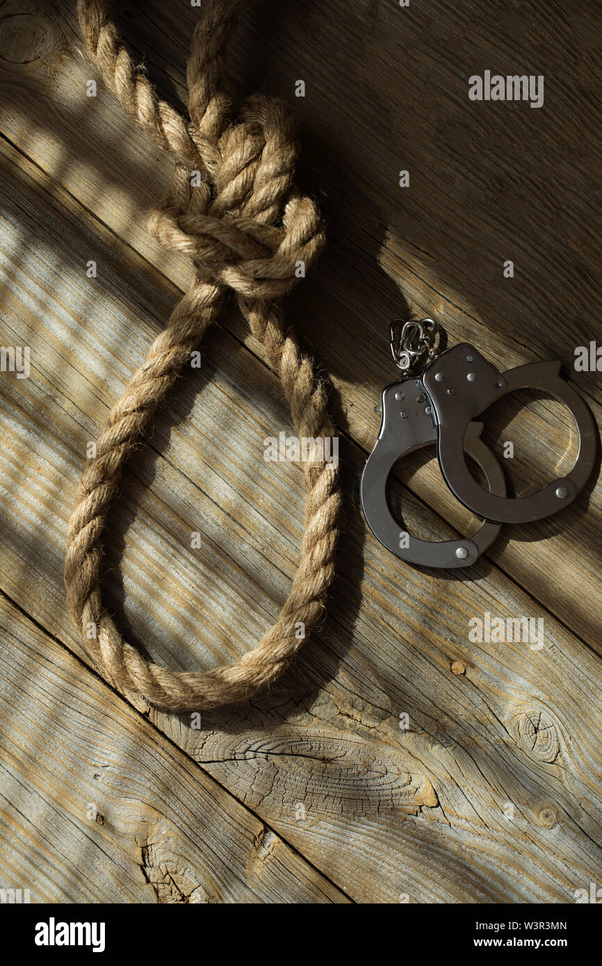 Rope handcuffs hi-res stock photography and images - Alamy