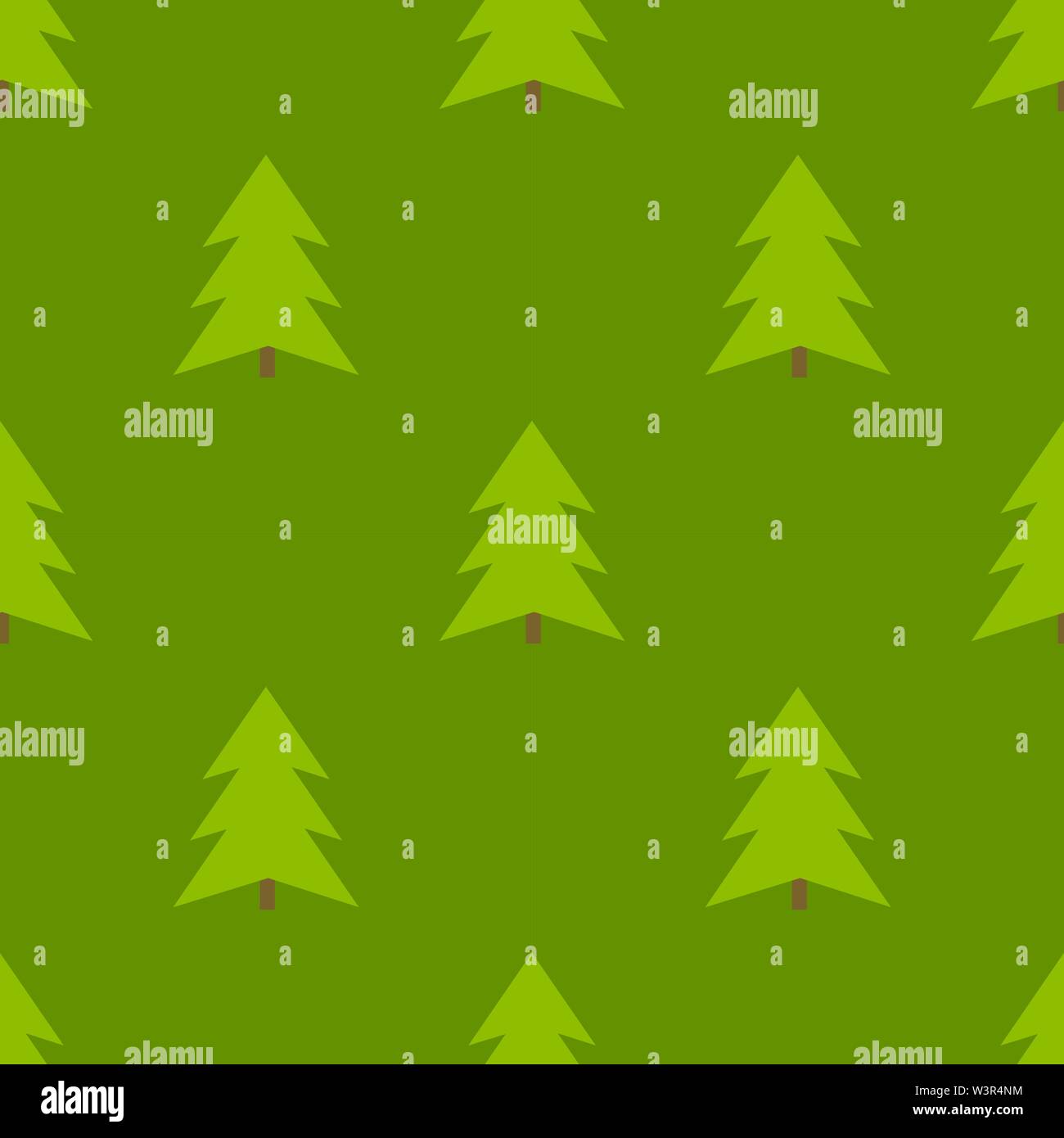 Christmas trees green seamless pattern. Vector illustration Stock ...