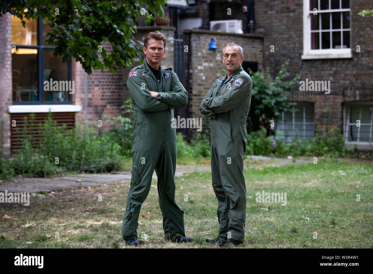 Spitfire pilots Matt Jones (left) and Steve Boultbee Brooks who are ...