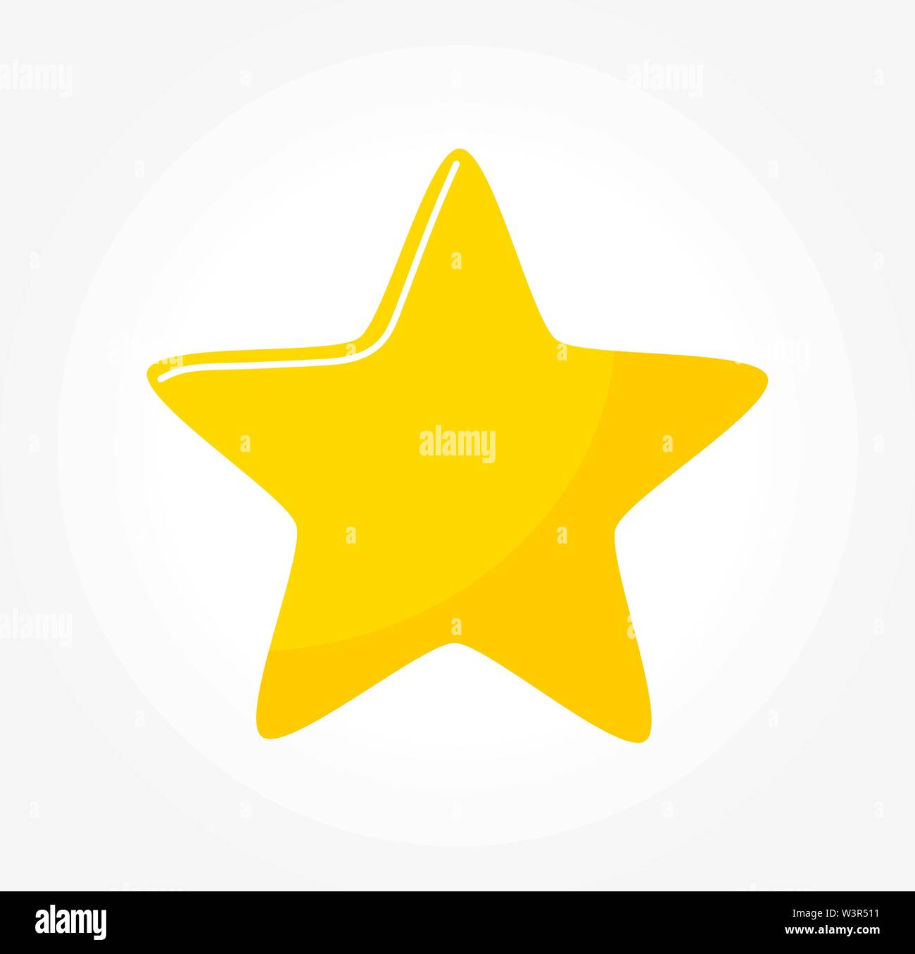 Yellow cartoon star icon. Vector illustration Stock Vector Image & Art ...