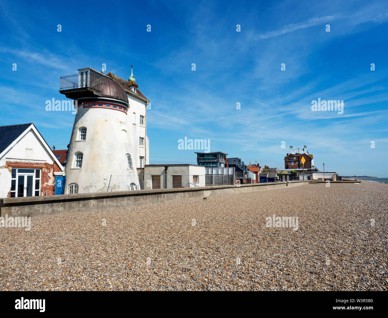 Converted Fort Green Windmill by the beach at Aldeburgh Suffolk England ...