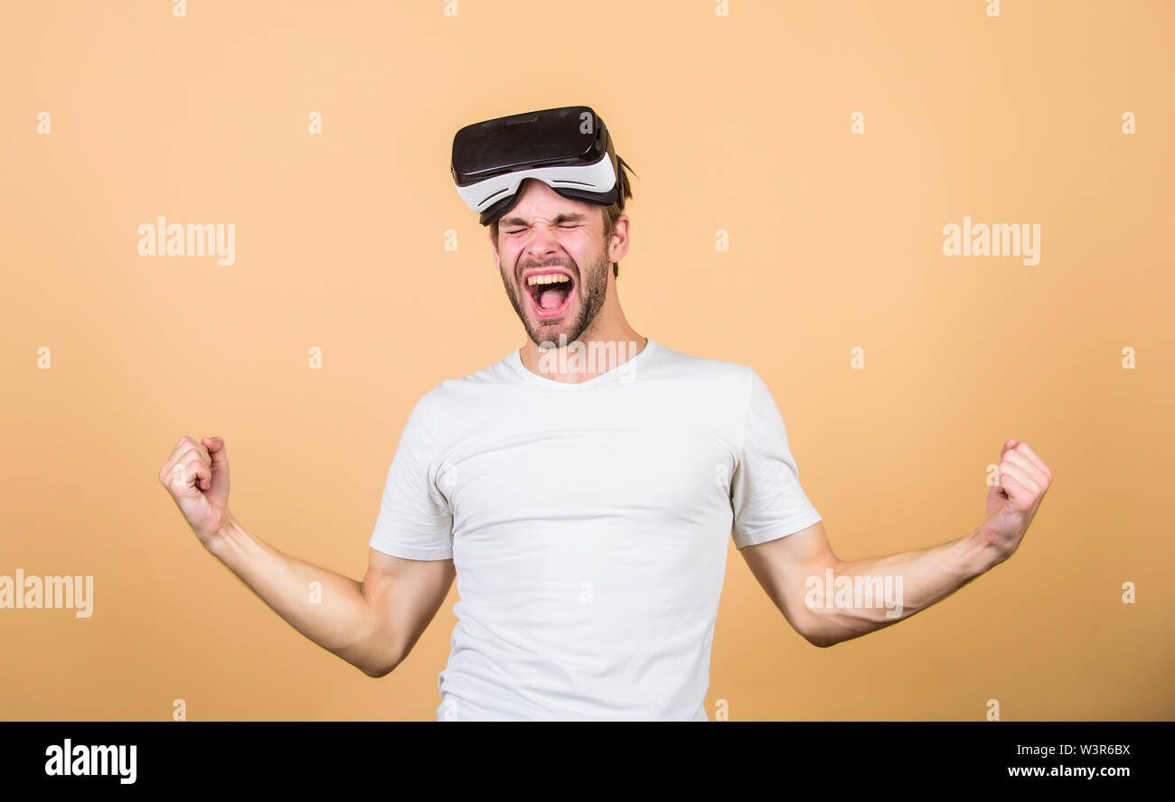 Entertainment and education. Augmented 3D world. Virtual simulation ...