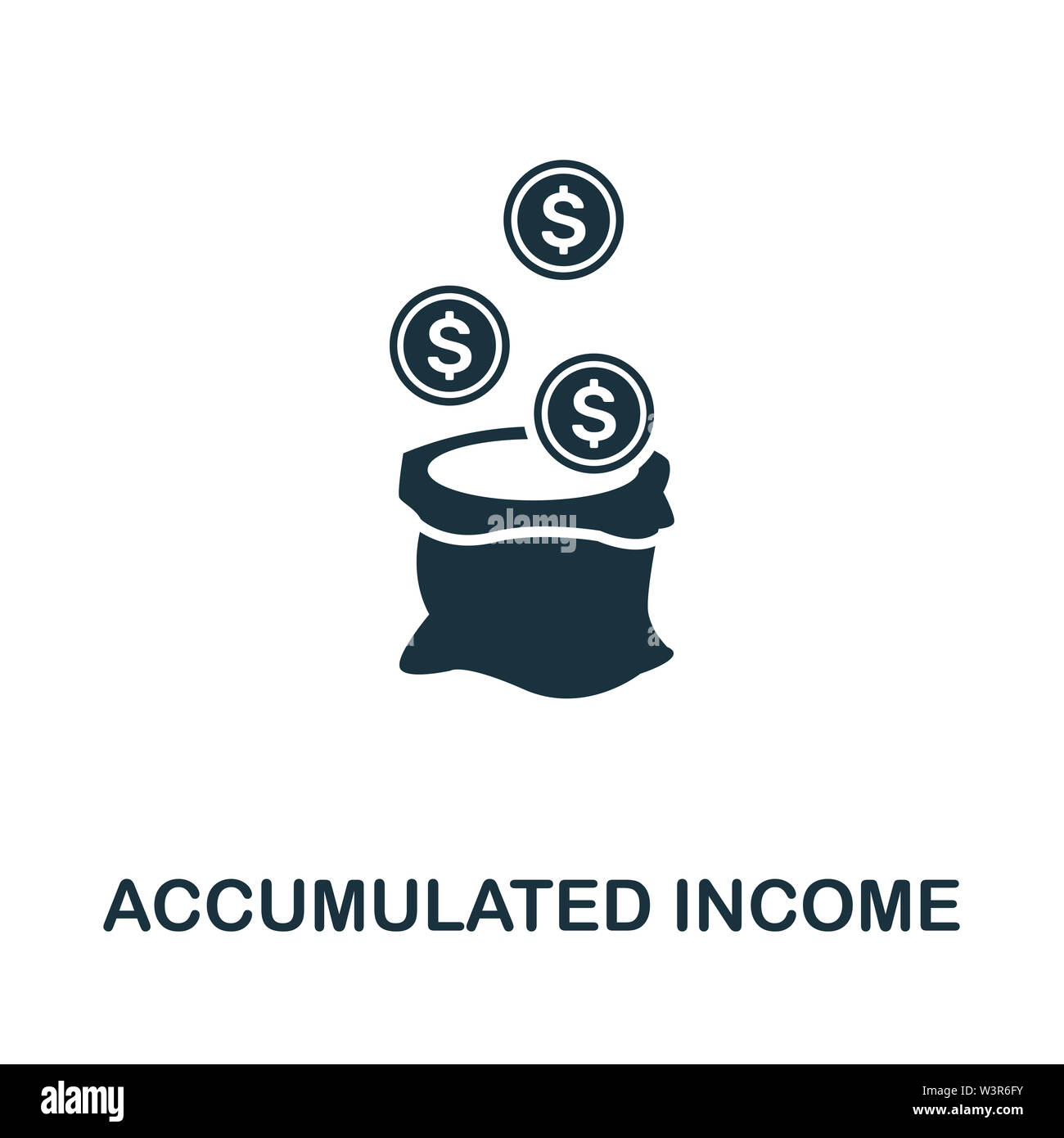 Accumulated Income icon symbol. Creative sign from investment icons ...