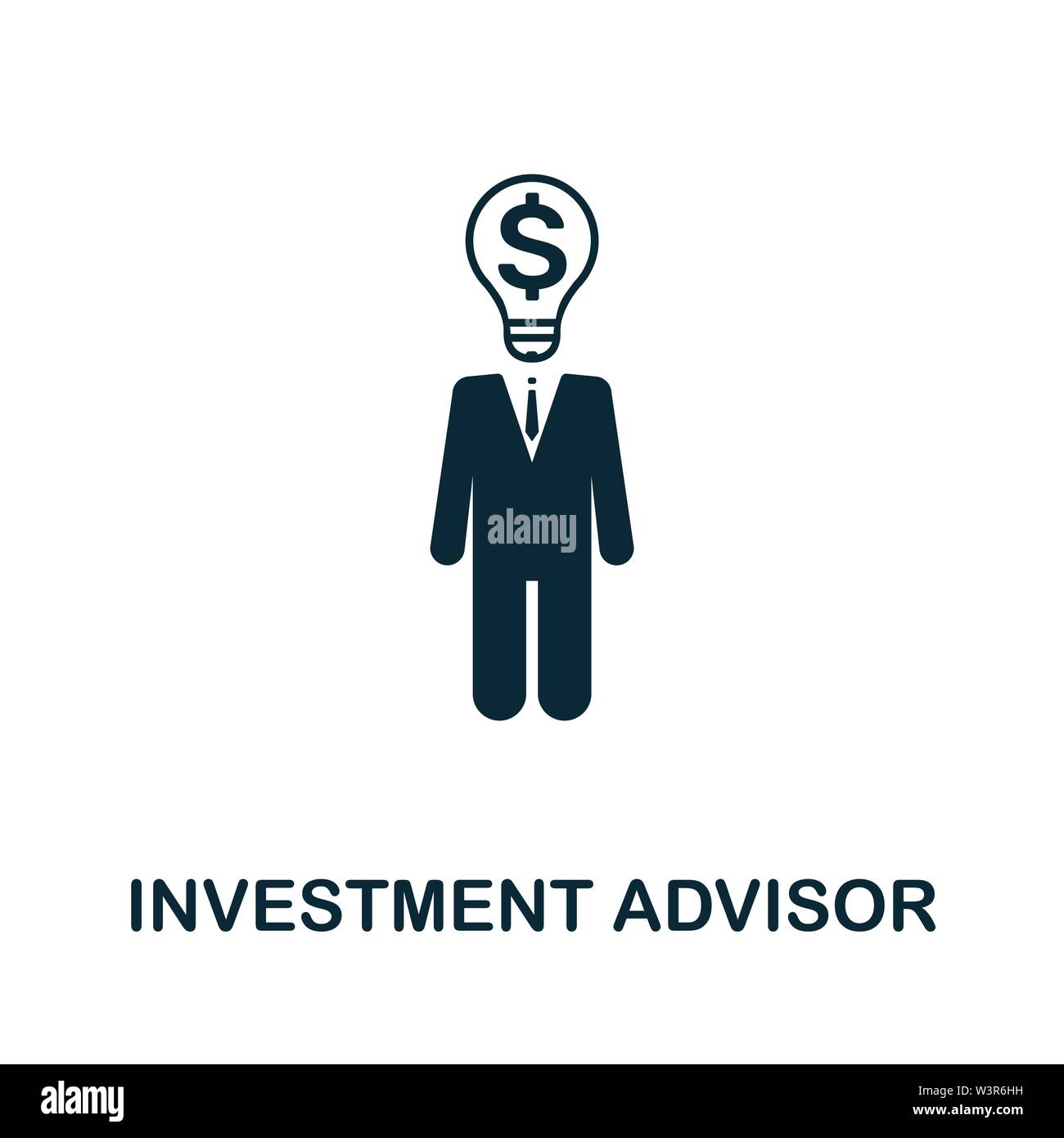 Investment Advisor vector icon symbol. Creative sign from investment ...
