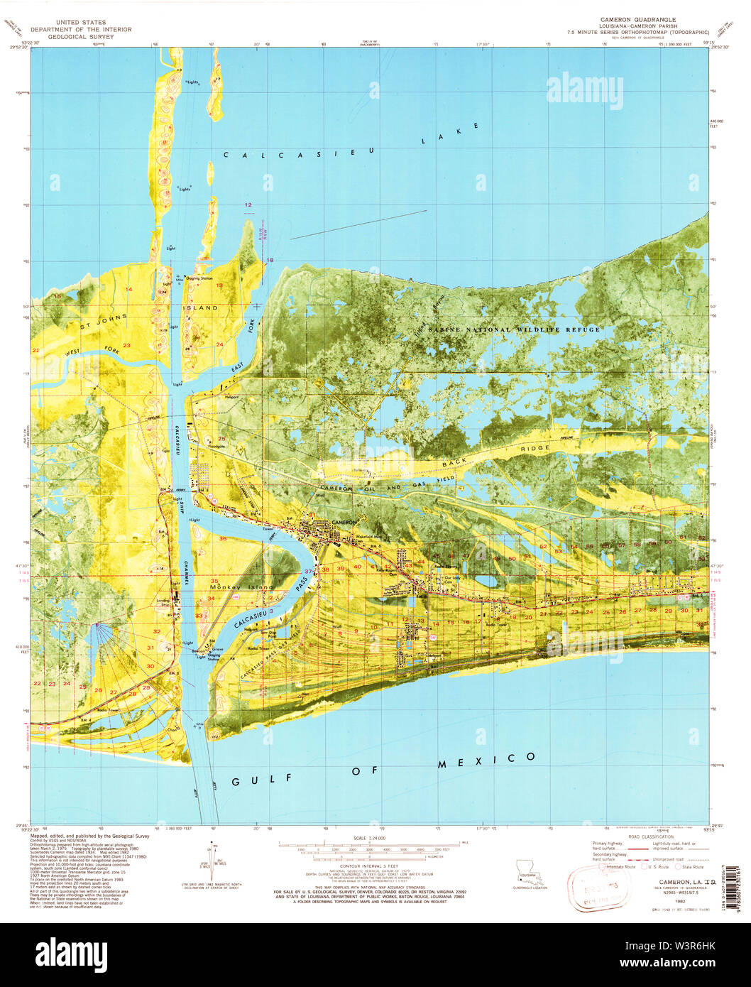 Cameron louisiana map hi-res stock photography and images - Alamy